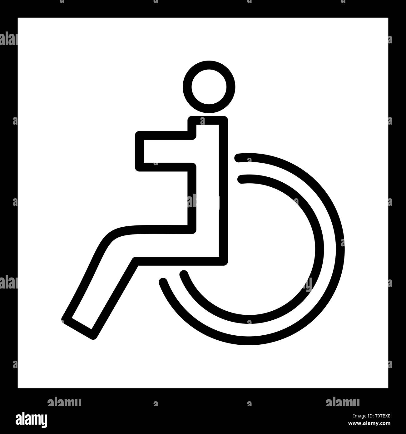 Illustration Handicapped Icon Stock Photo - Alamy