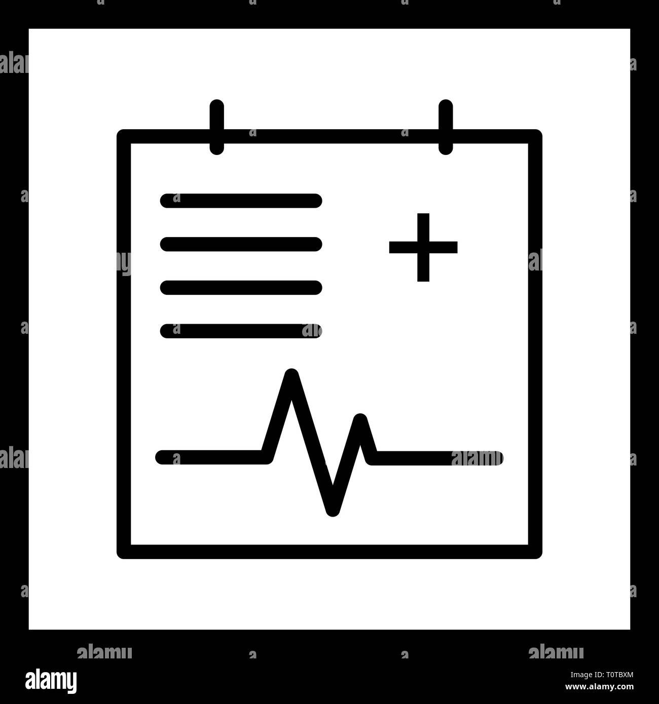 Illustration Medical Chart Icon Stock Photo - Alamy