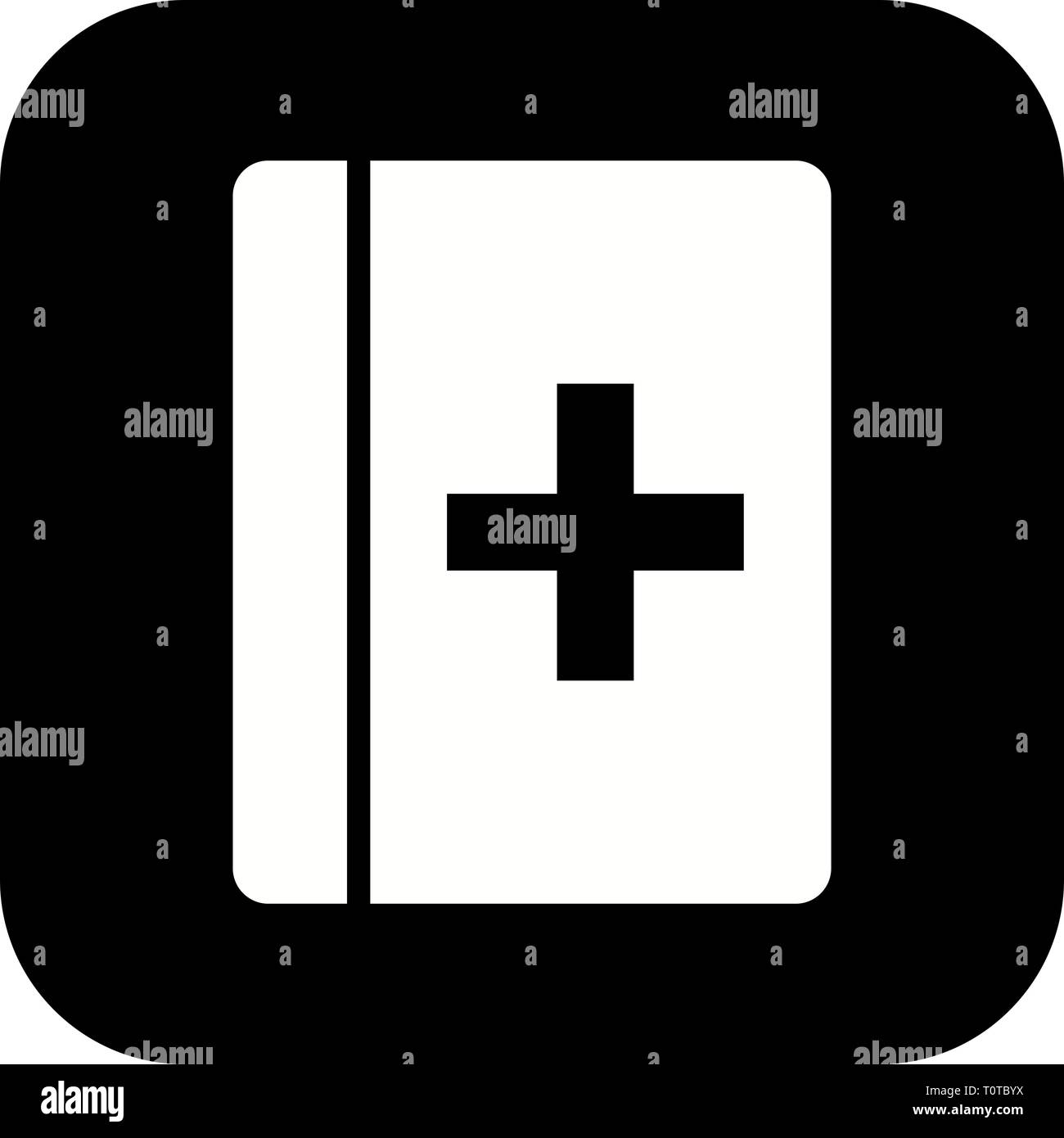 Illustration Medical Book Icon Stock Photo - Alamy