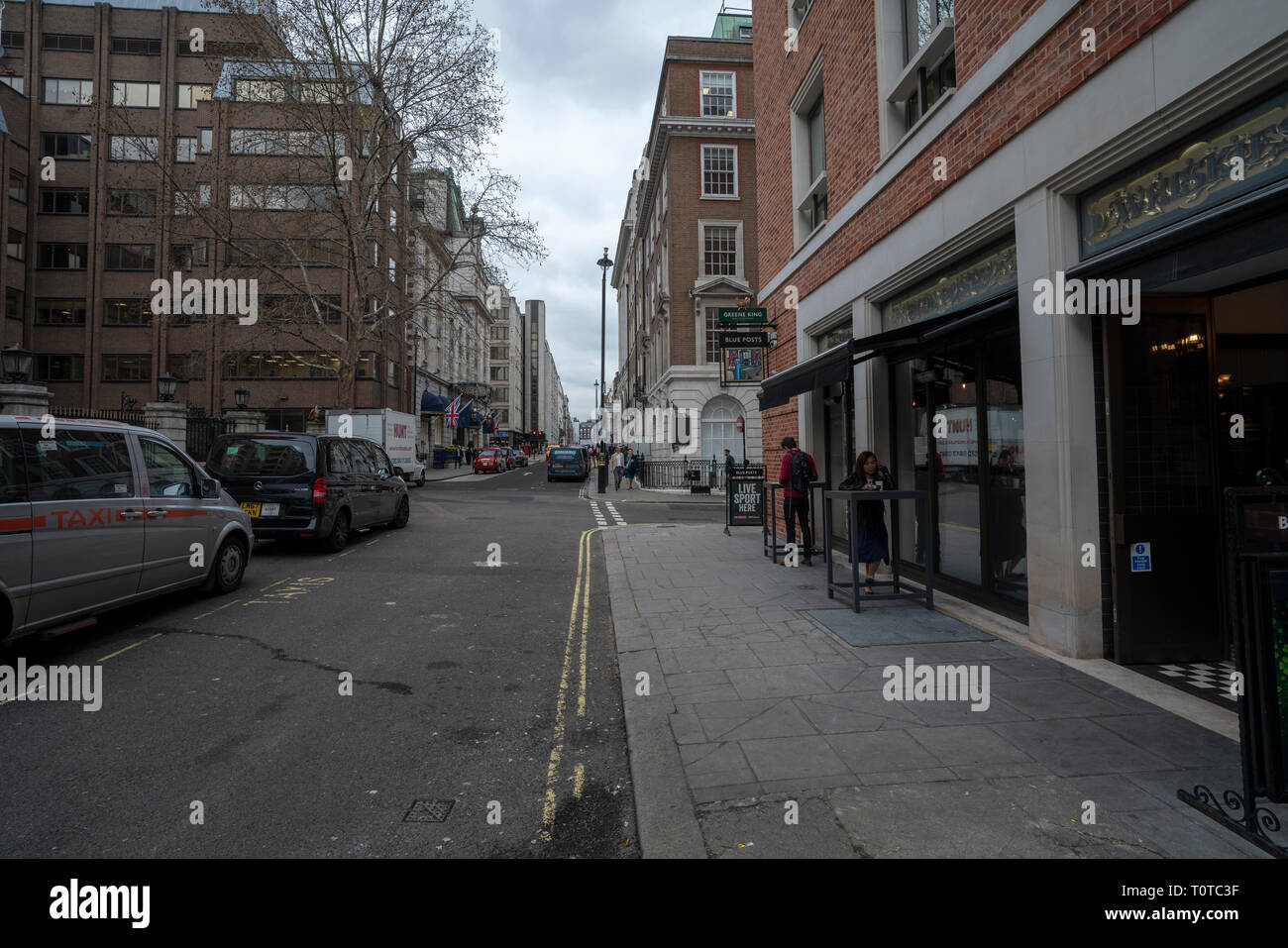 Grey spring afternoon on Arlington Street, St James's, London in United ...