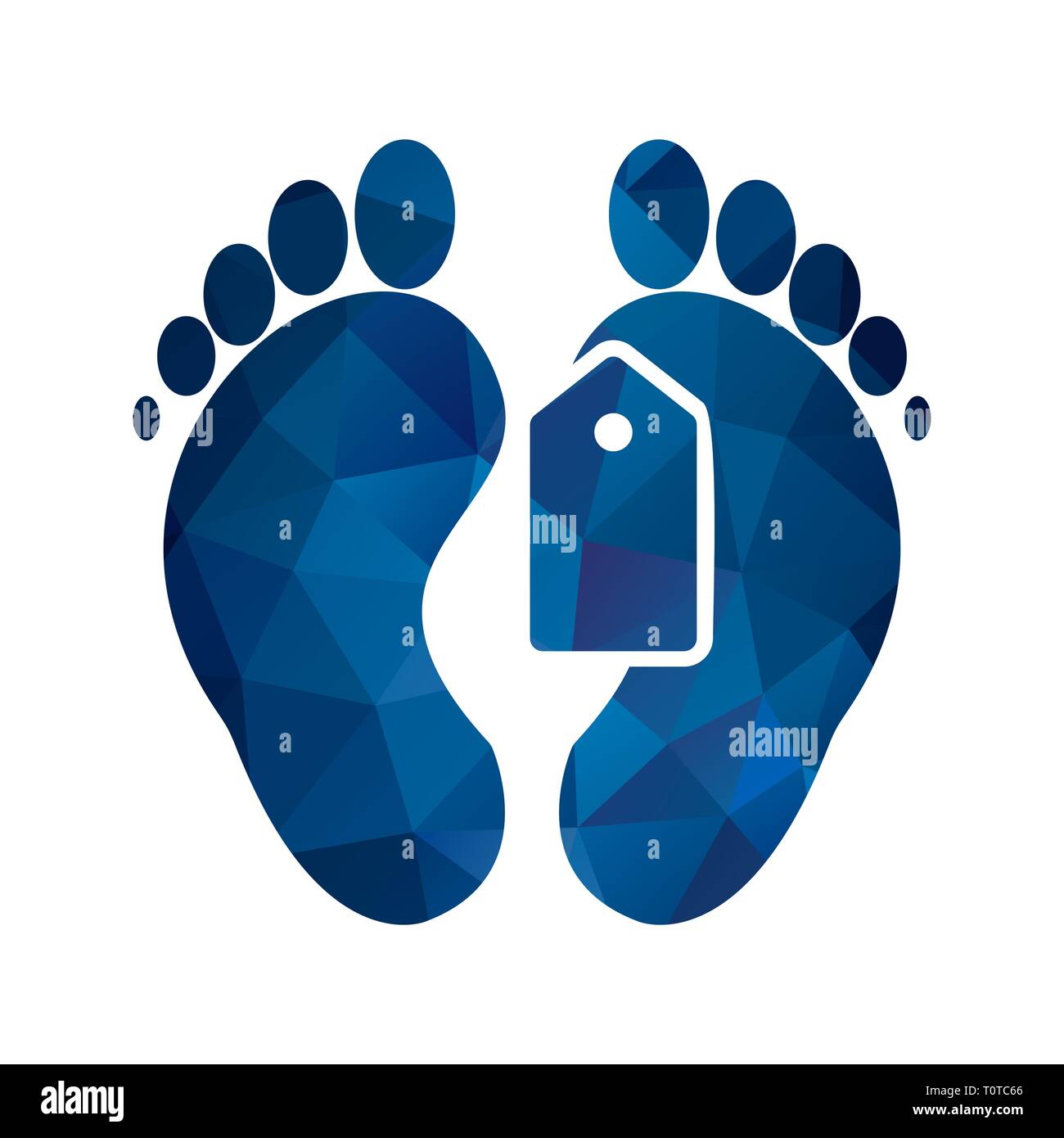 Illustration Toe Tag Icon Stock Photo - Alamy