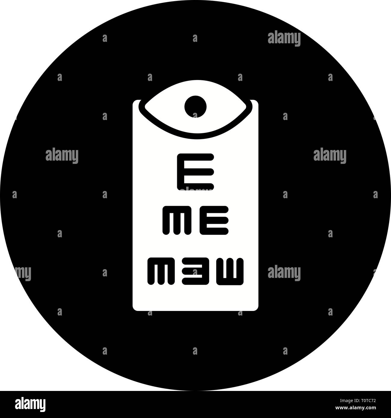 Illustration Eye Test Icon Stock Photo - Alamy