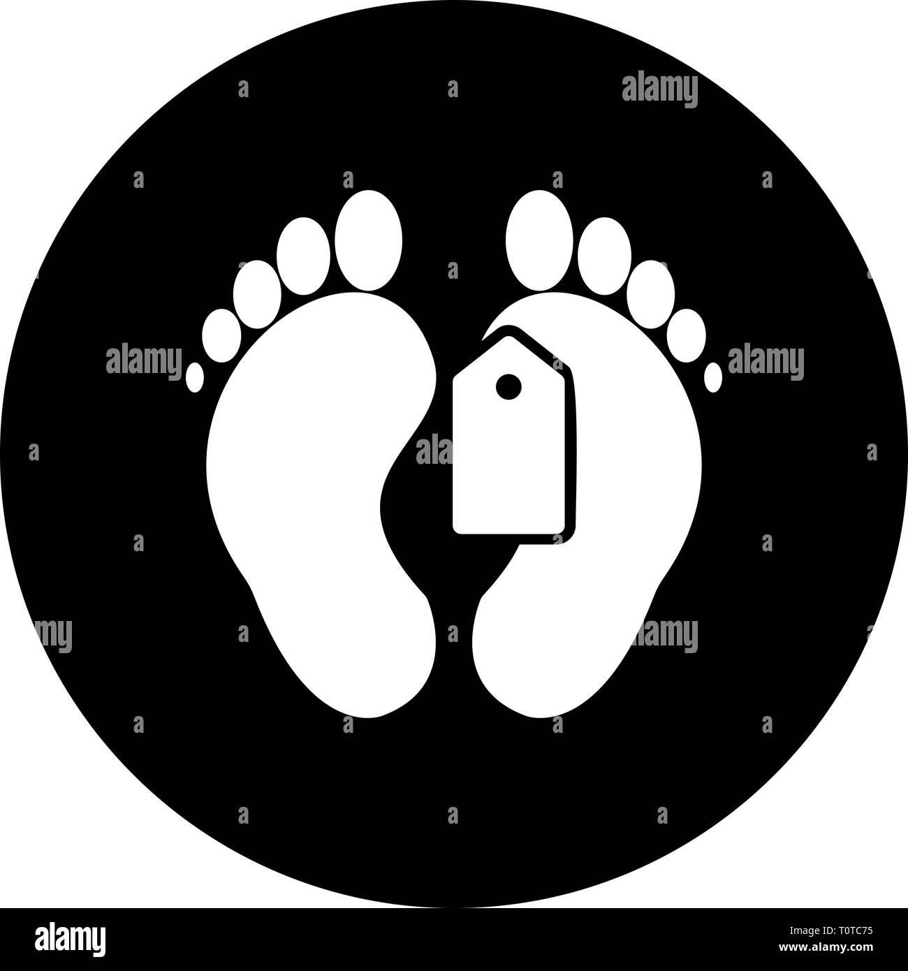 Toe tag icon hi-res stock photography and images - Alamy