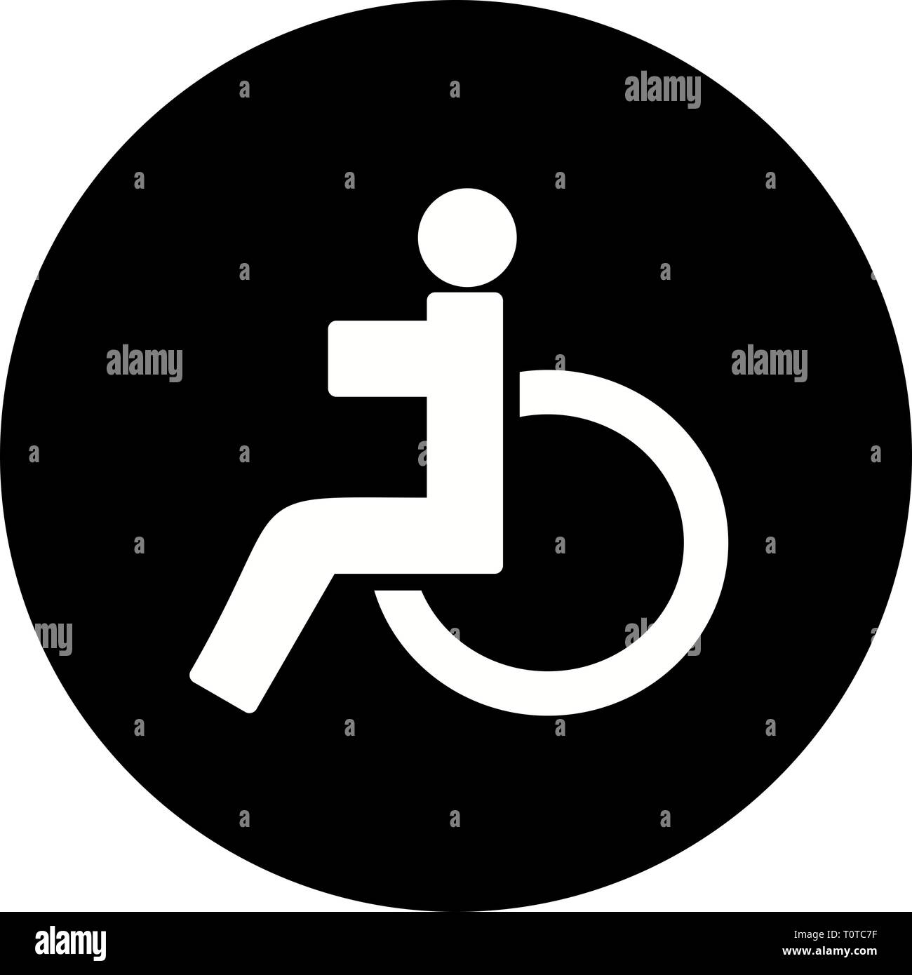 Illustration Handicapped Icon Stock Photo - Alamy