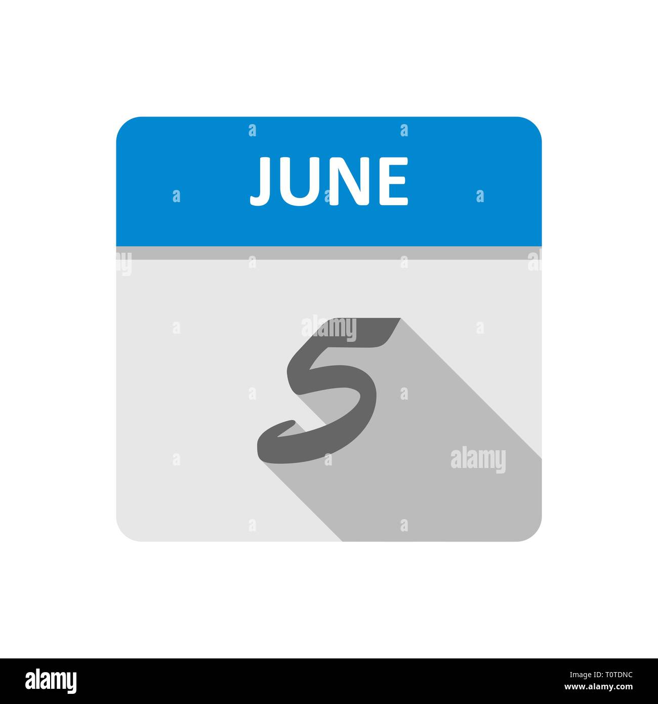 June 5th Date on a Single Day Calendar Stock Photo - Alamy