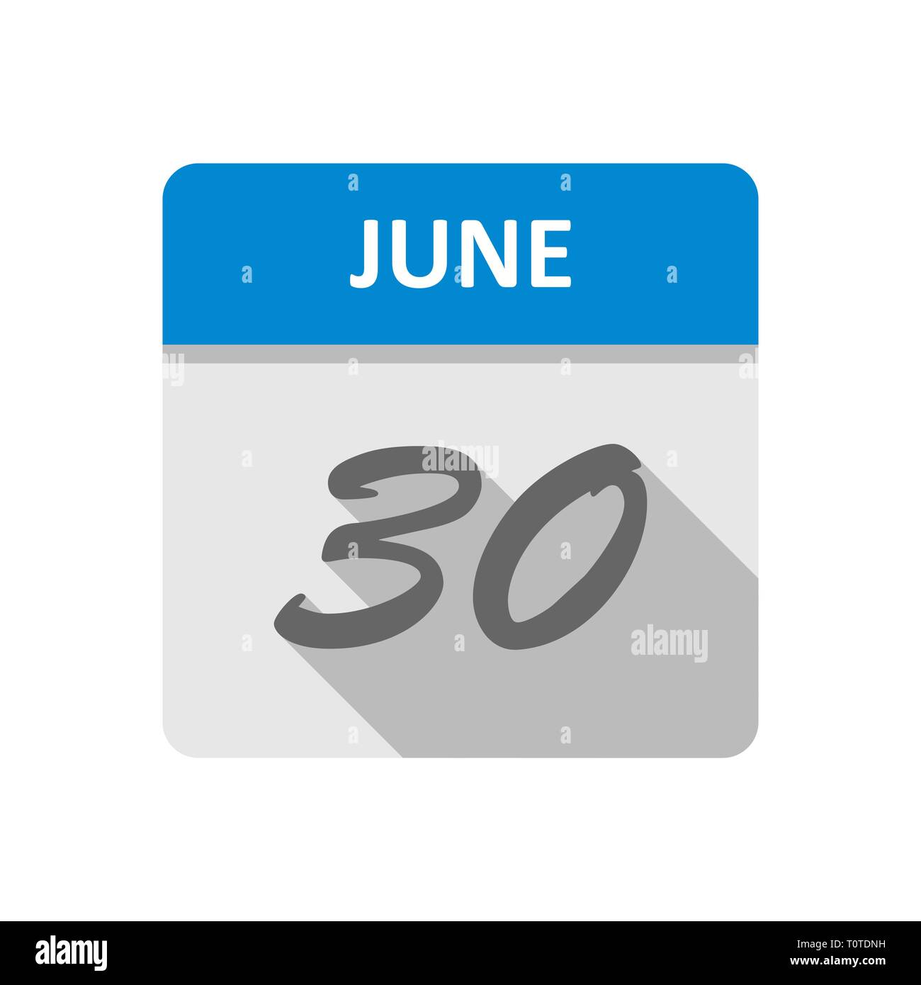 June 30th Date on a Single Day Calendar Stock Photo - Alamy