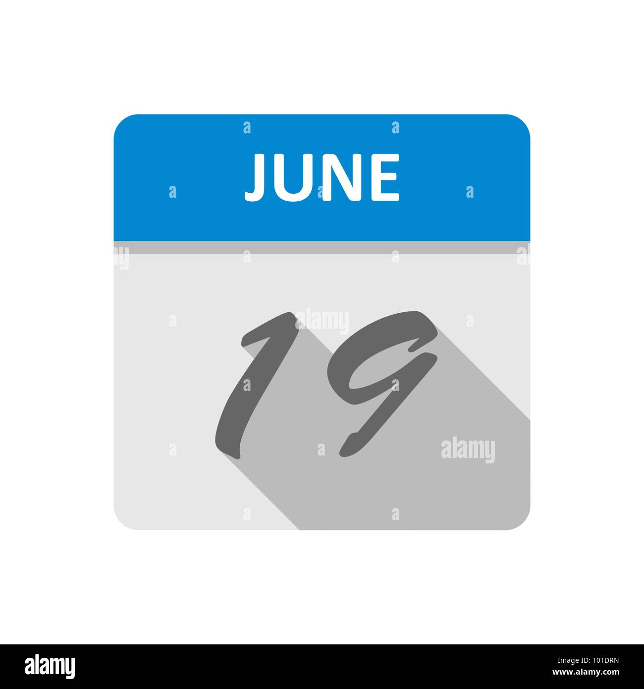 June 19th Date on a Single Day Calendar Stock Photo - Alamy