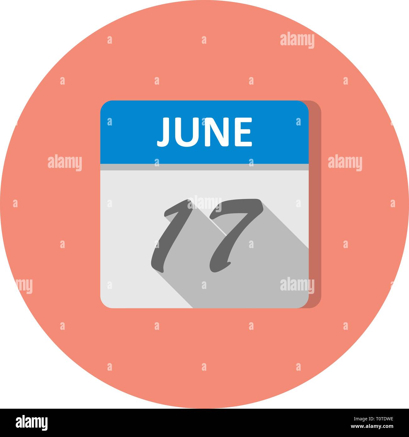 June 17th Date on a Single Day Calendar Stock Photo - Alamy