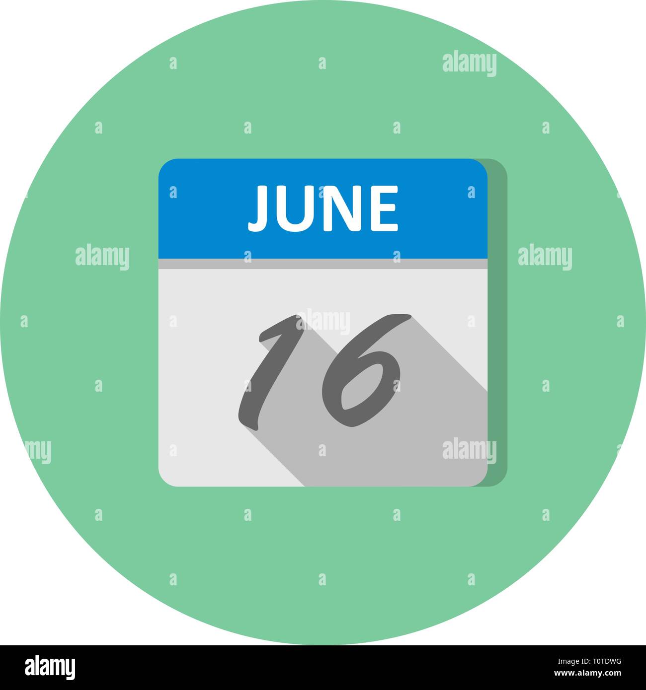 June 16th Date on a Single Day Calendar Stock Photo - Alamy
