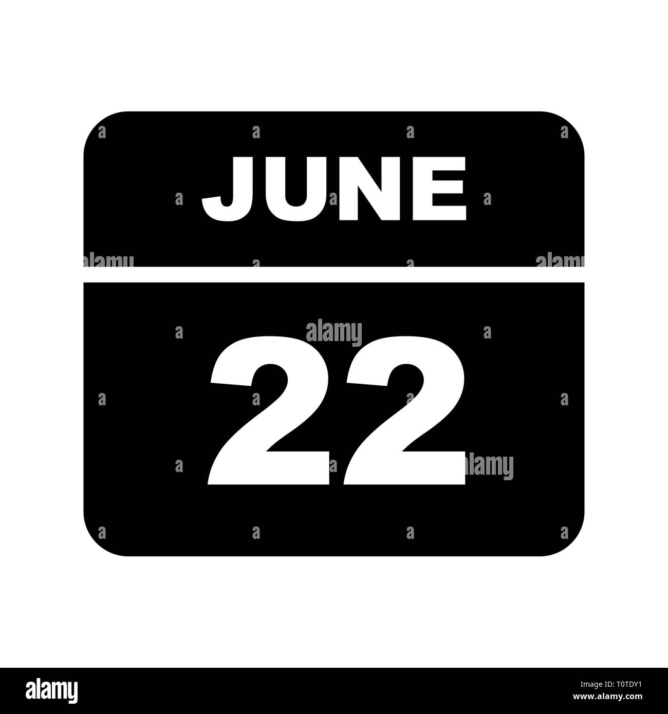 June 22nd calendar day hi-res stock photography and images - Alamy