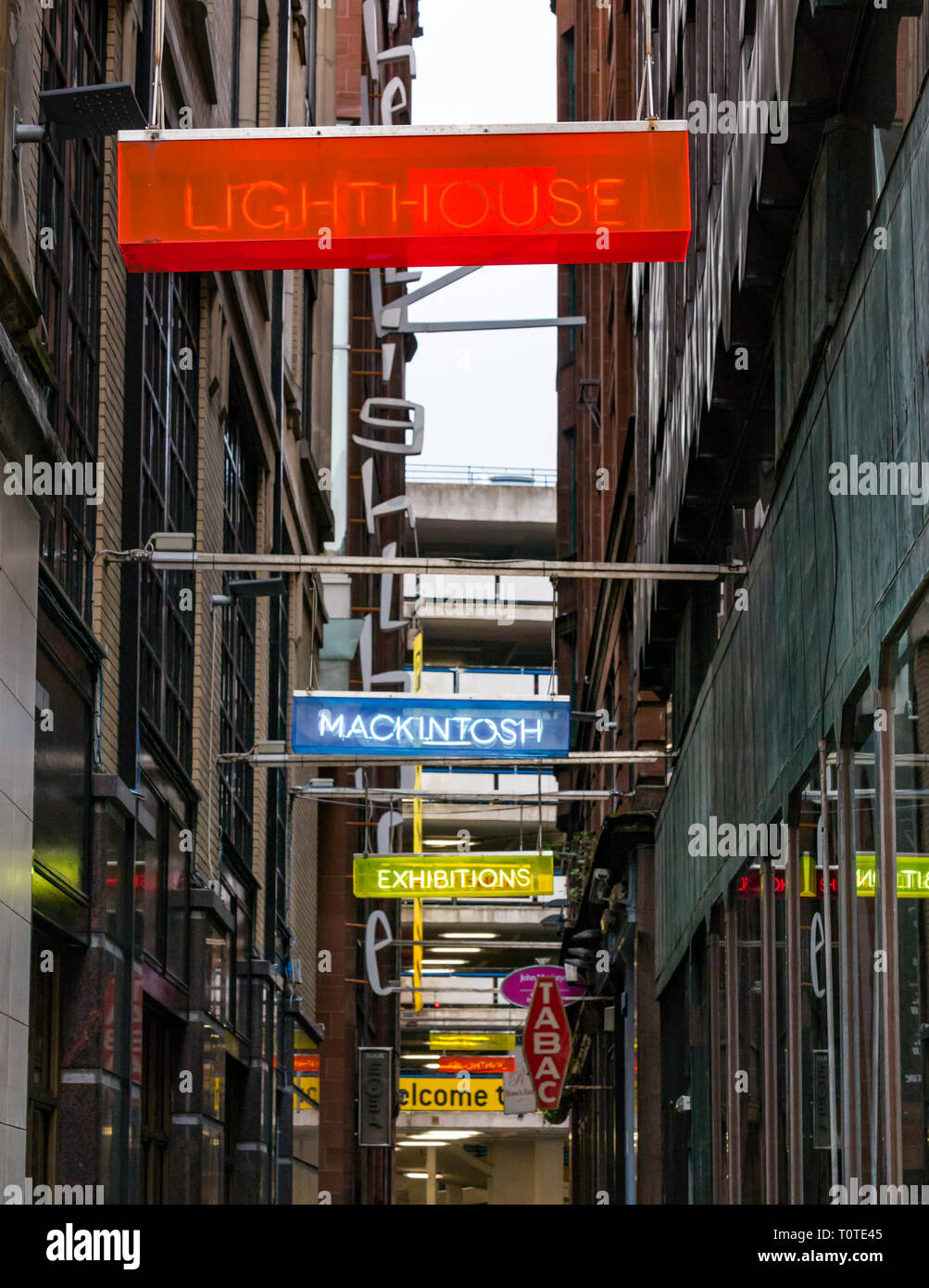 Neon signs for The Lighthouse by Charles Rennie Mackintosh, Mitchell ...