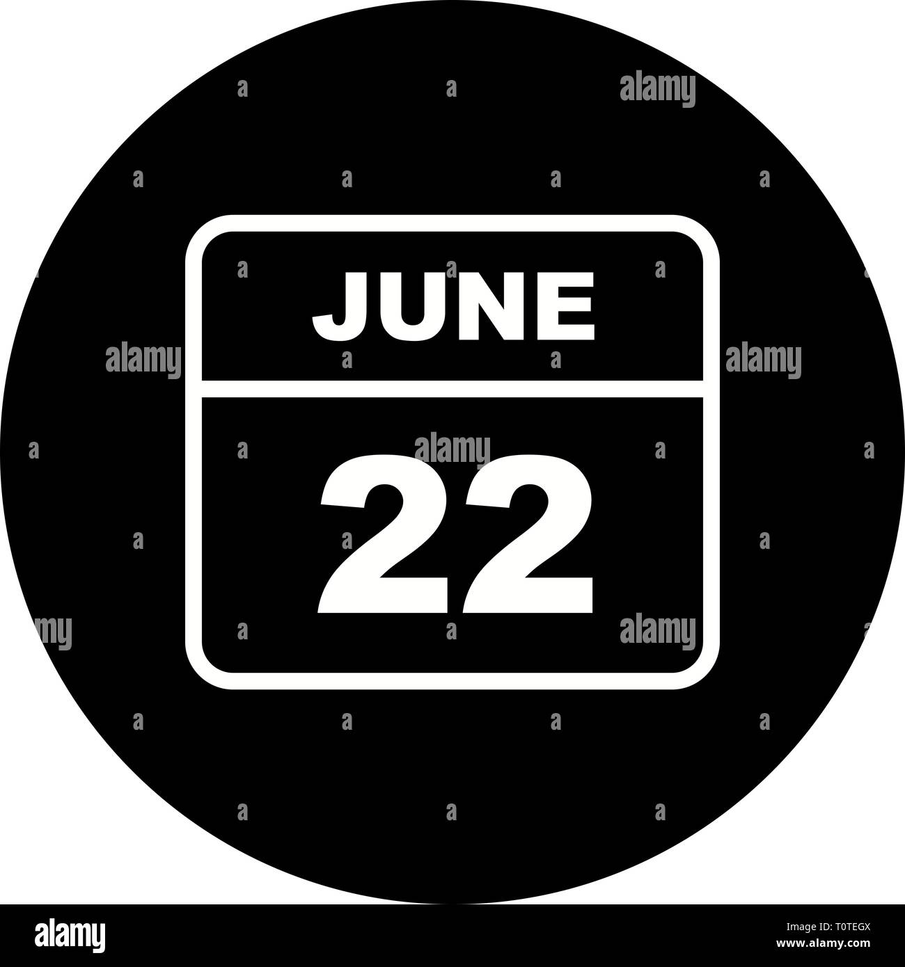 June 22nd calendar day hi-res stock photography and images - Alamy
