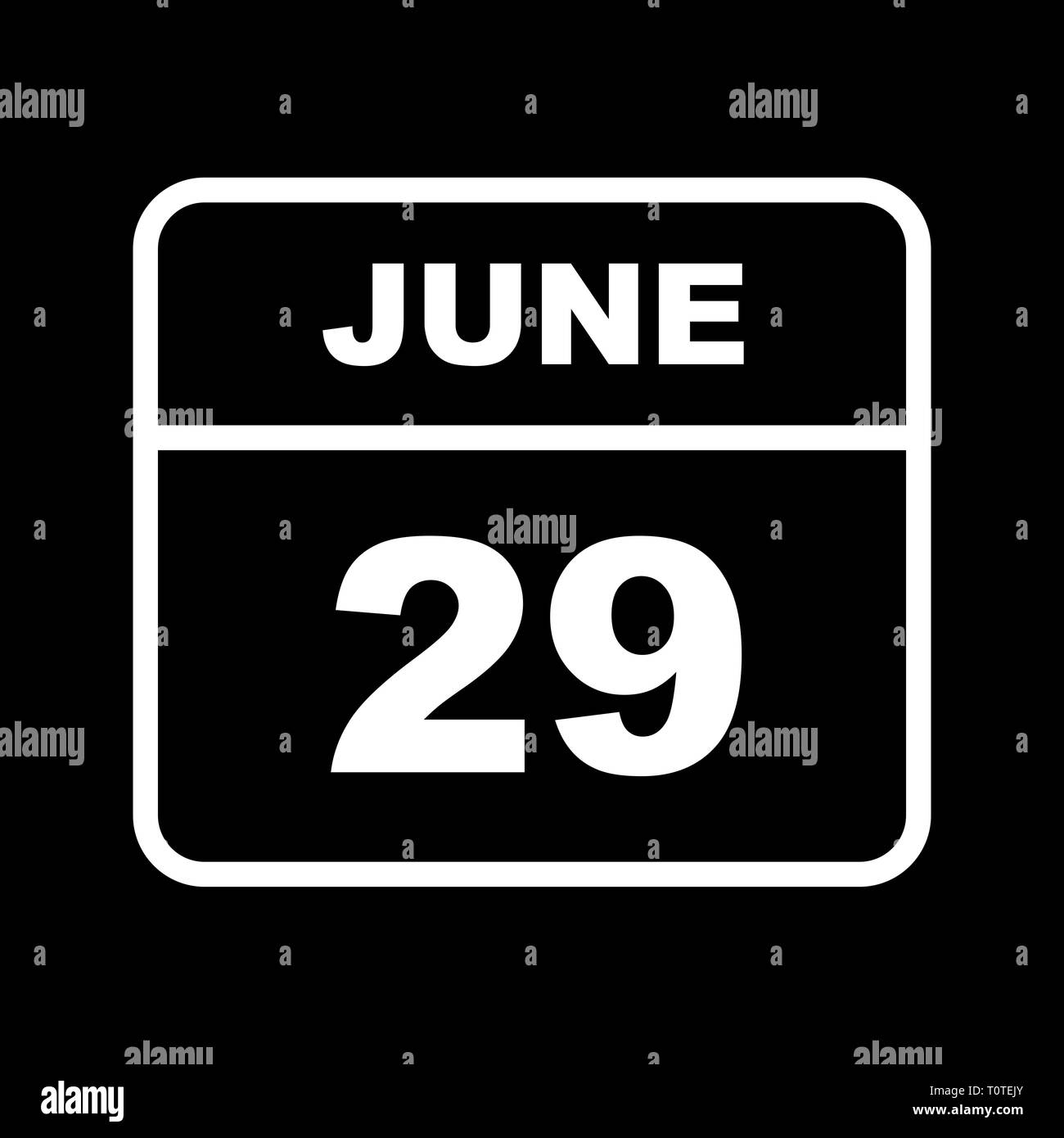 Calendar day 29 Black and White Stock Photos & Images - Alamy