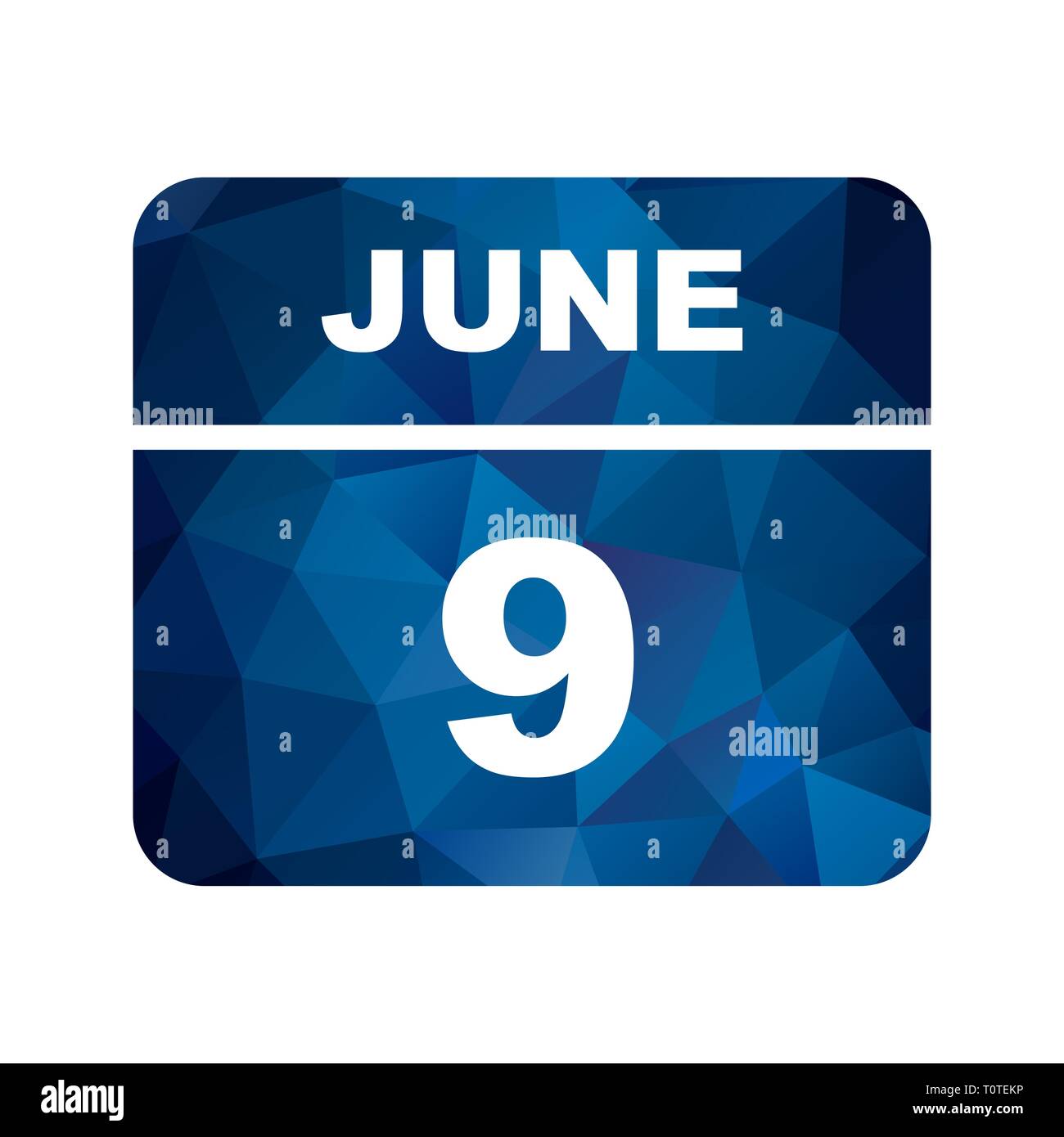 June 9th Date on a Single Day Calendar Stock Photo - Alamy