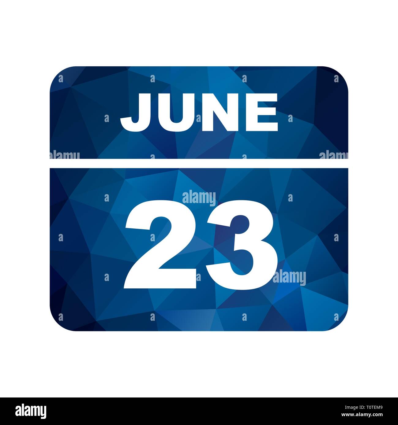 June 23rd Date on a Single Day Calendar Stock Photo - Alamy