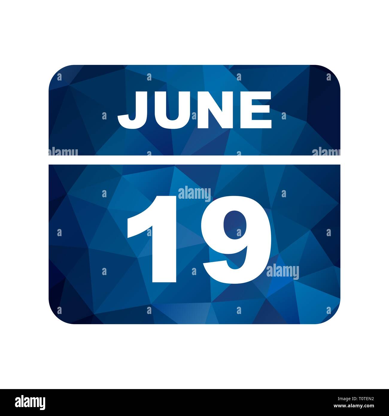 June 19th Date on a Single Day Calendar Stock Photo - Alamy