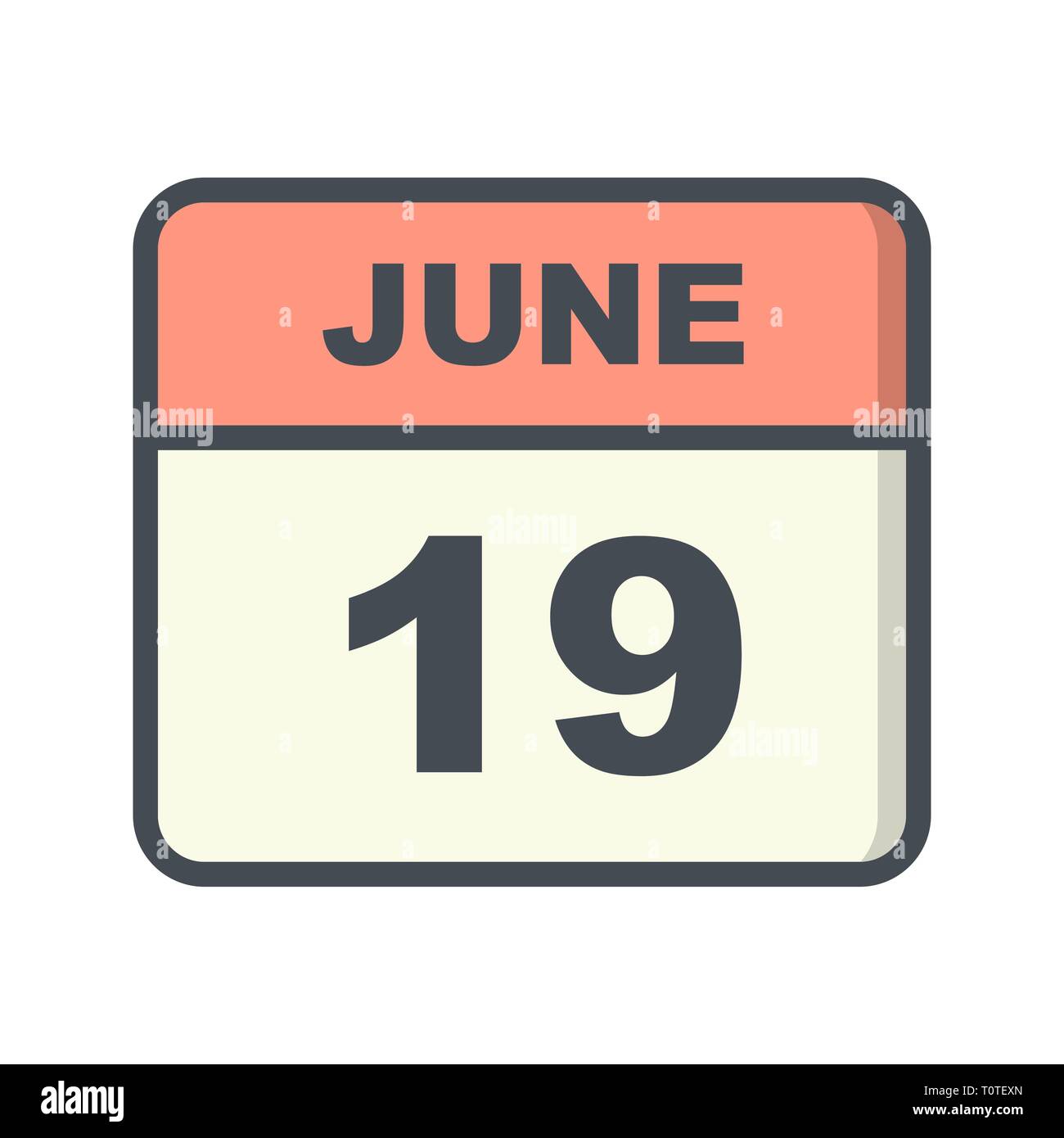 19 june calendar Cut Out Stock Images & Pictures - Alamy