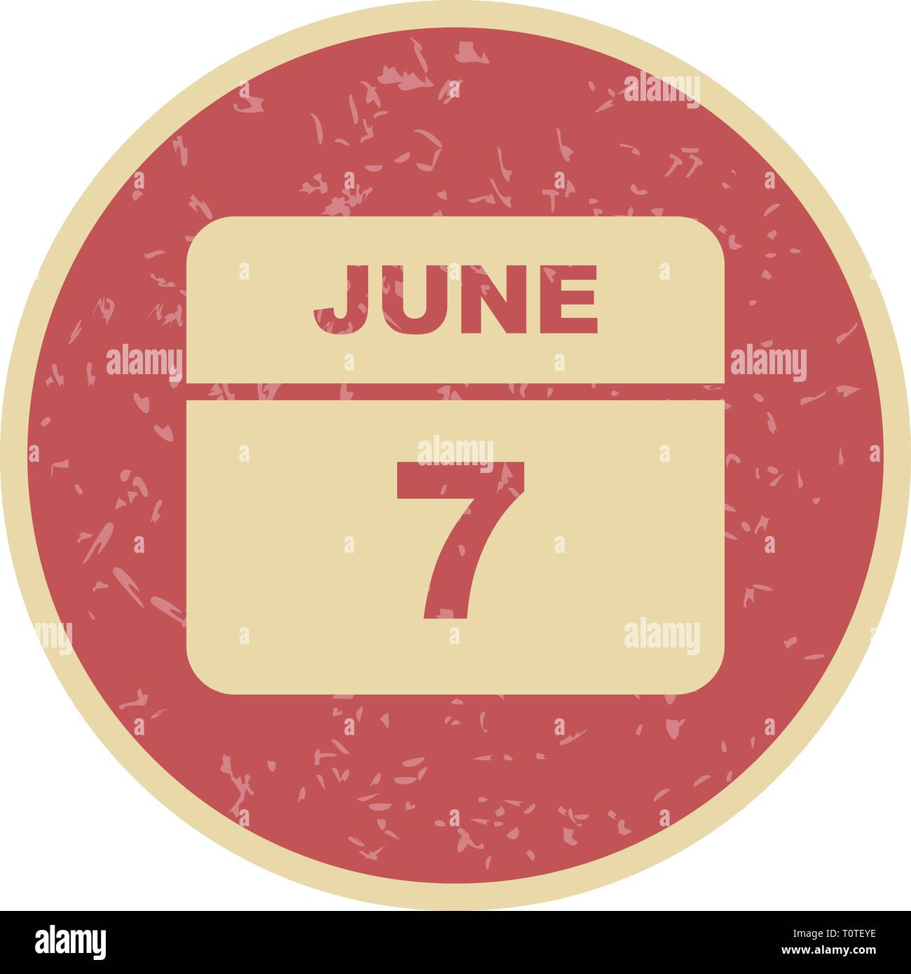 June 7th Date on a Single Day Calendar Stock Photo - Alamy