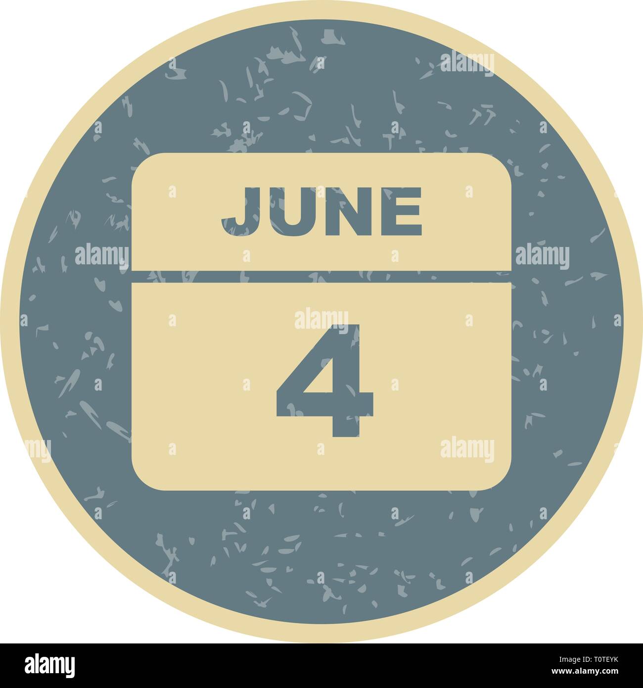 June 4th Date on a Single Day Calendar Stock Photo - Alamy