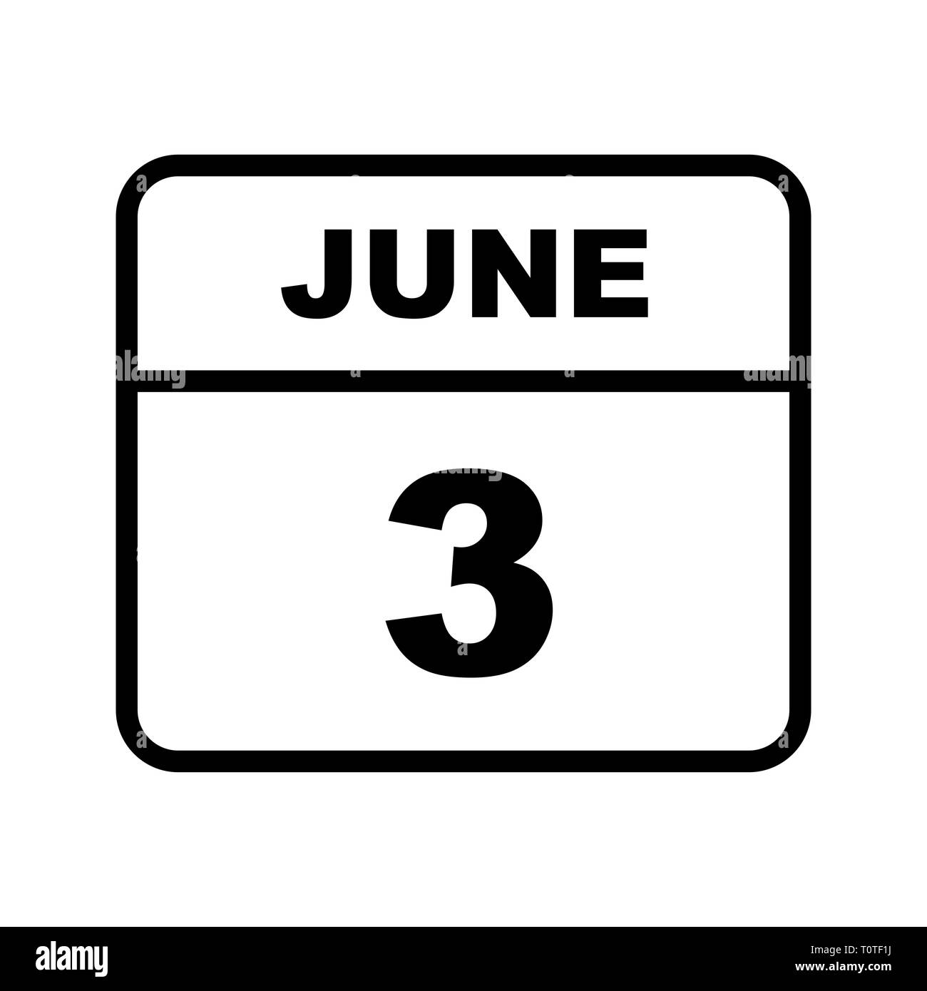 June calendar Black and White Stock Photos & Images - Alamy