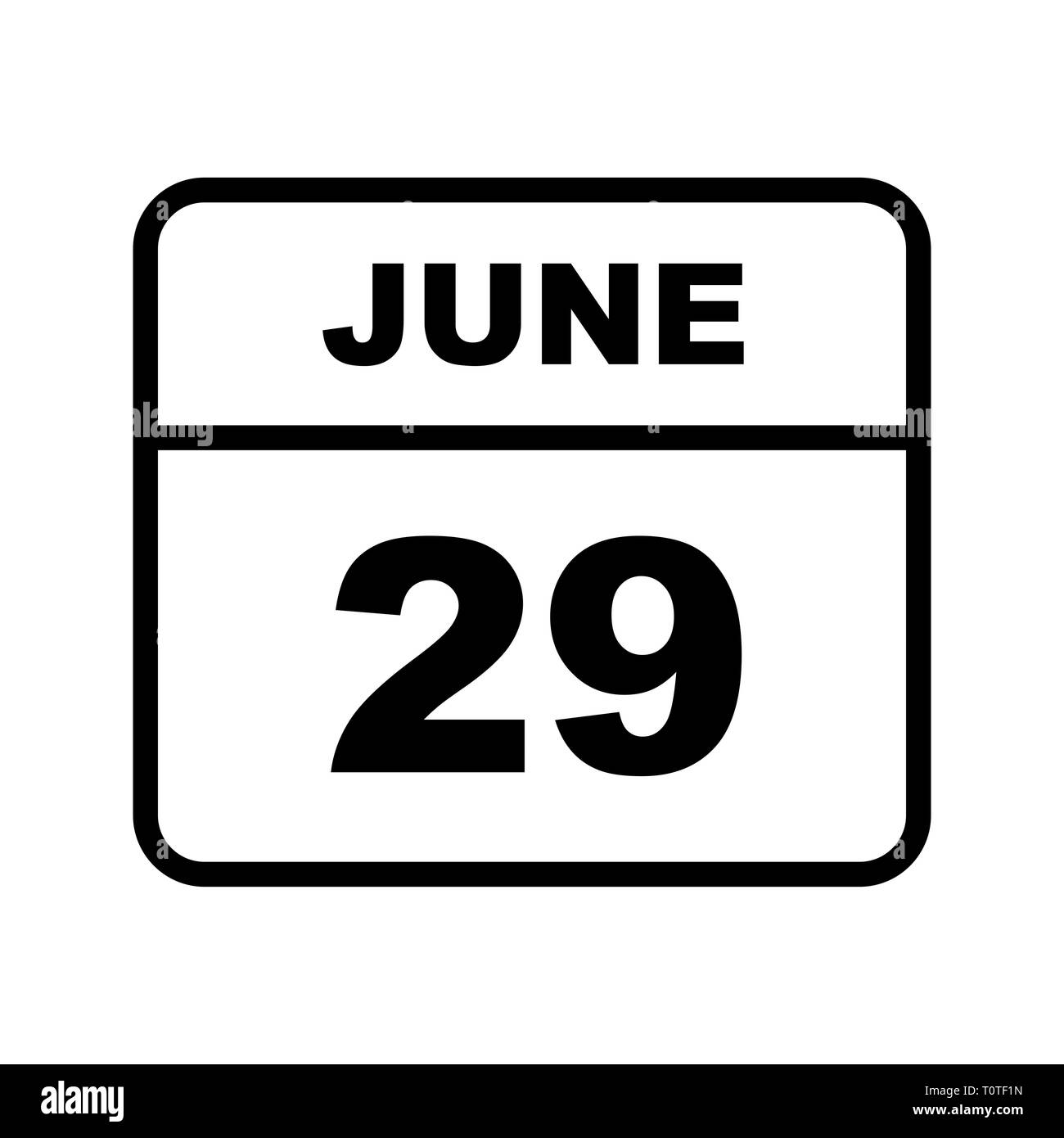 Calendar day 29 Black and White Stock Photos & Images - Alamy