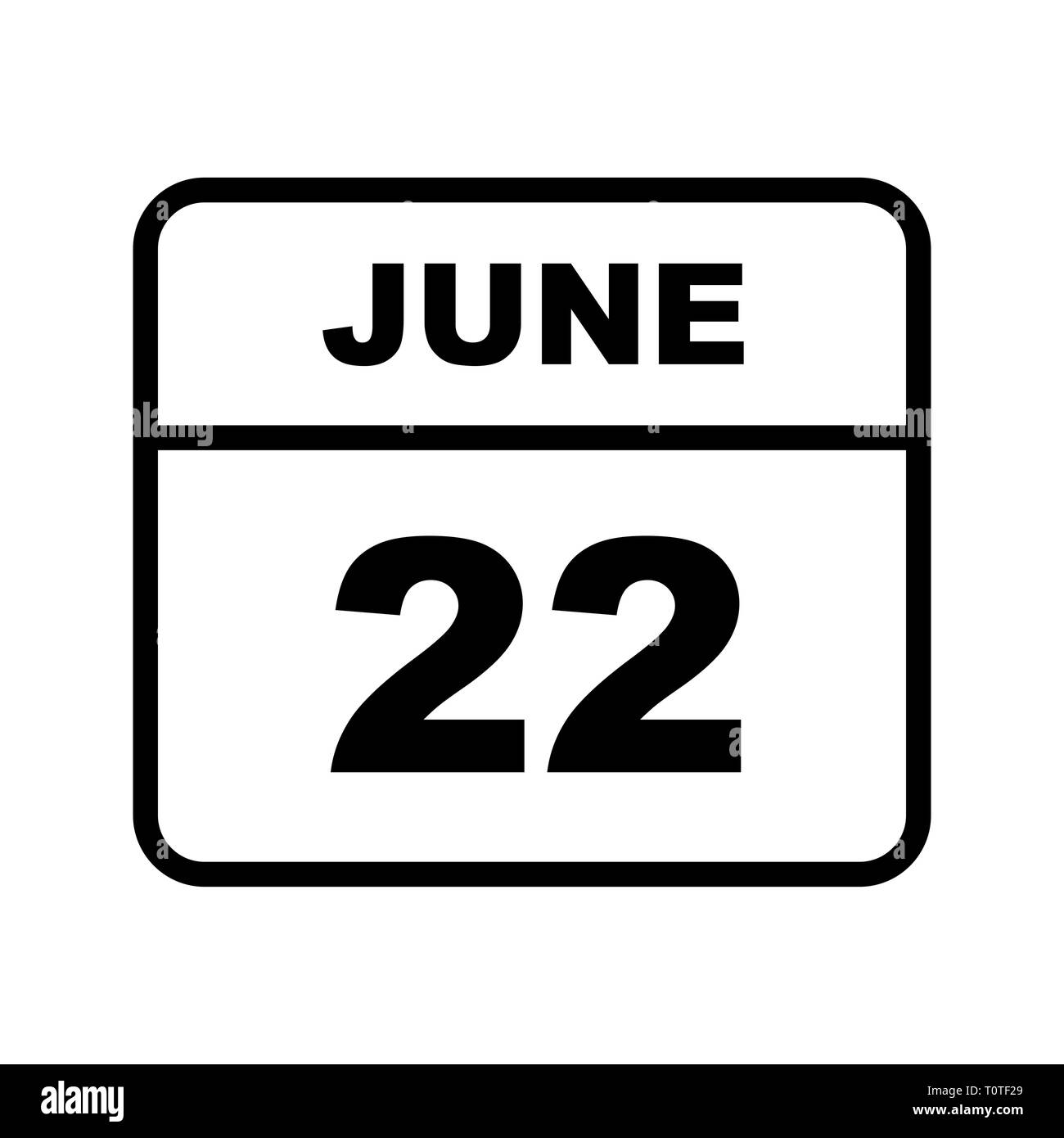 June calendar illustration Black and White Stock Photos & Images - Alamy