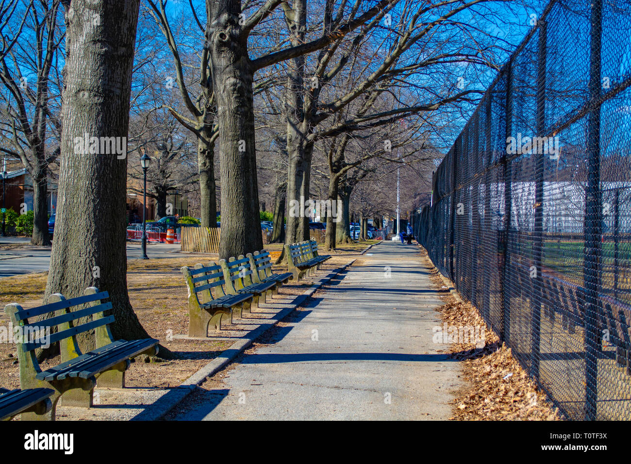 Fence bench benches hi-res stock photography and images - Alamy