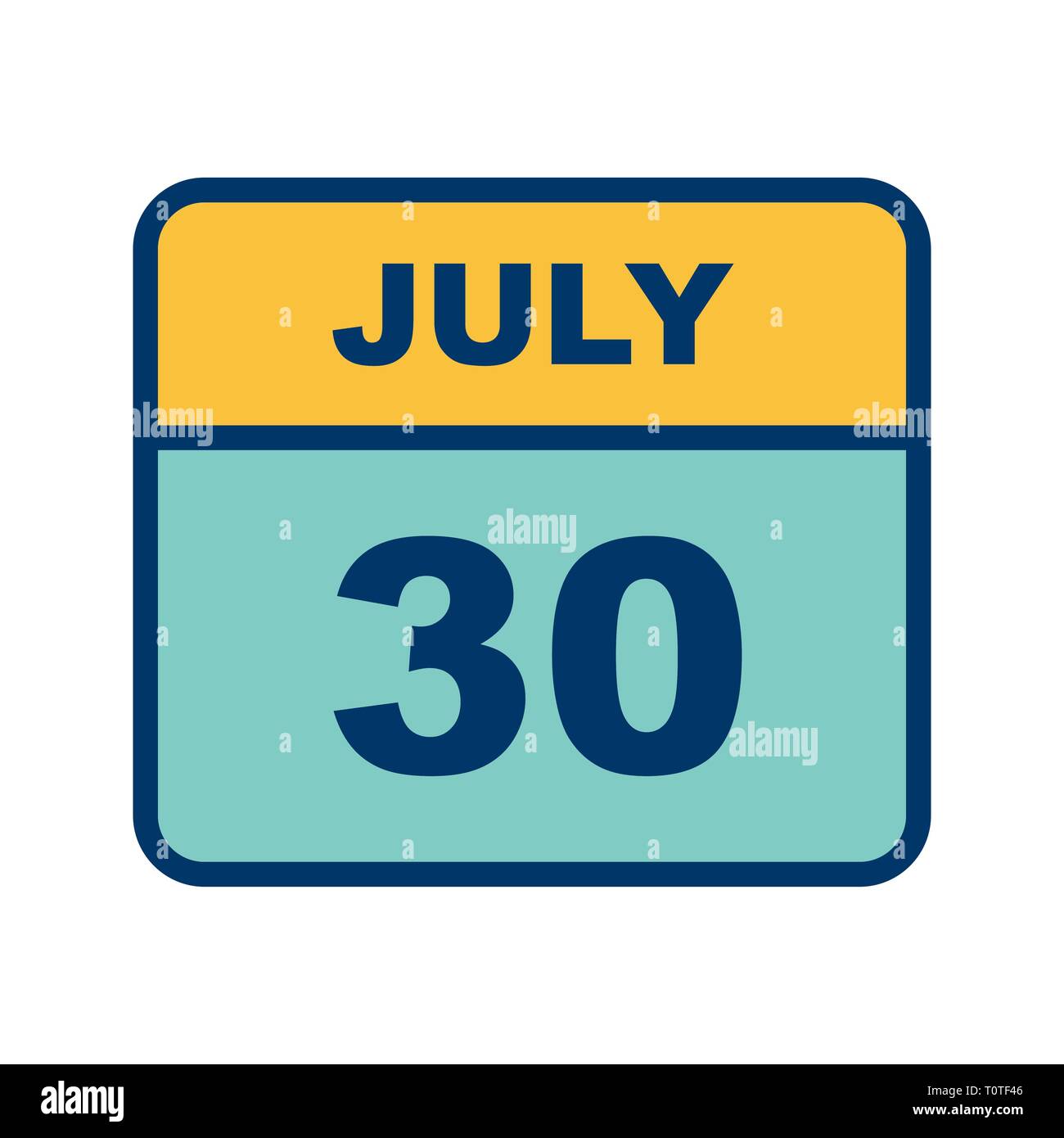 July 30th Date on a Single Day Calendar Stock Photo - Alamy