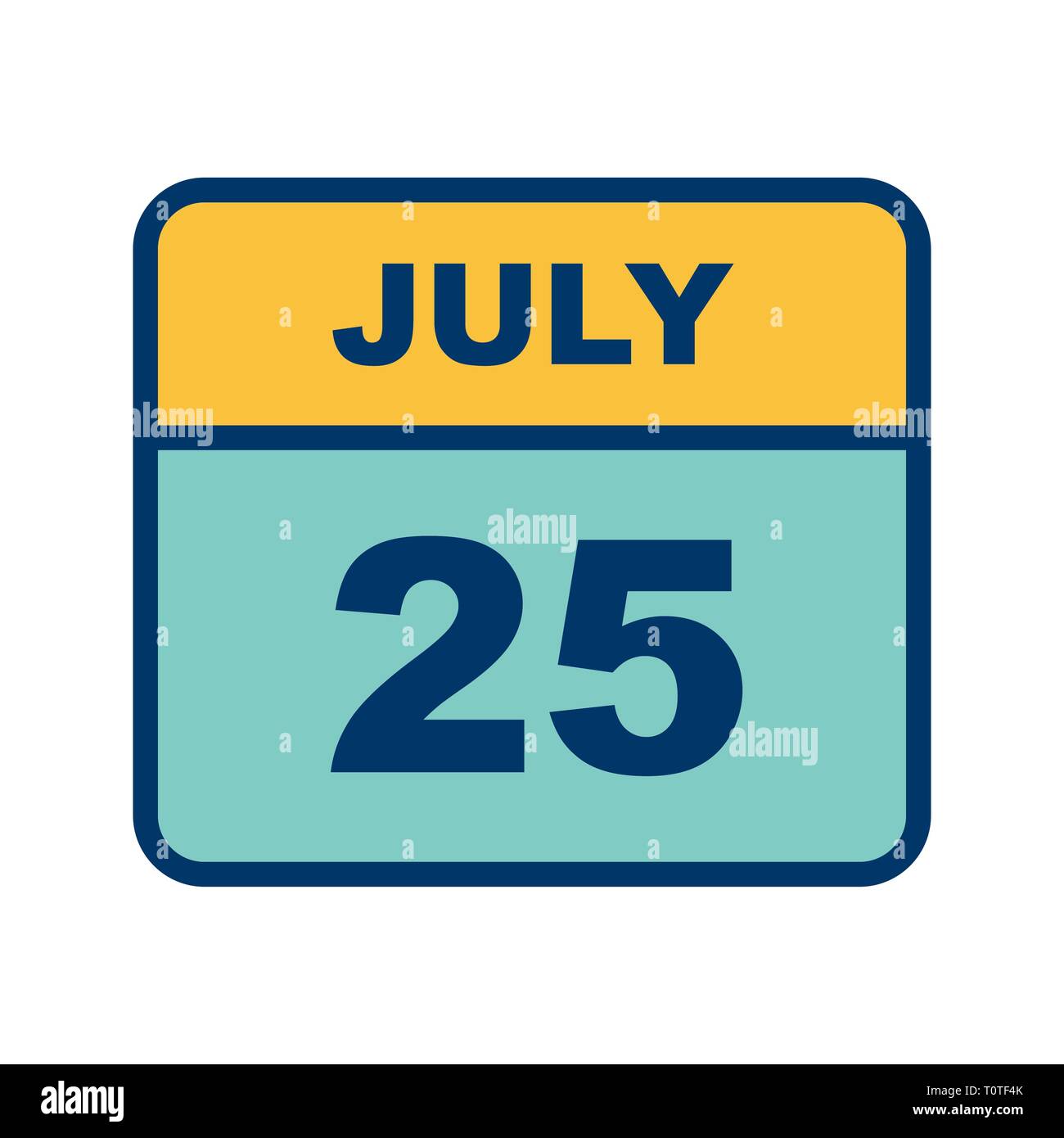 Date july 25 Cut Out Stock Images & Pictures - Alamy