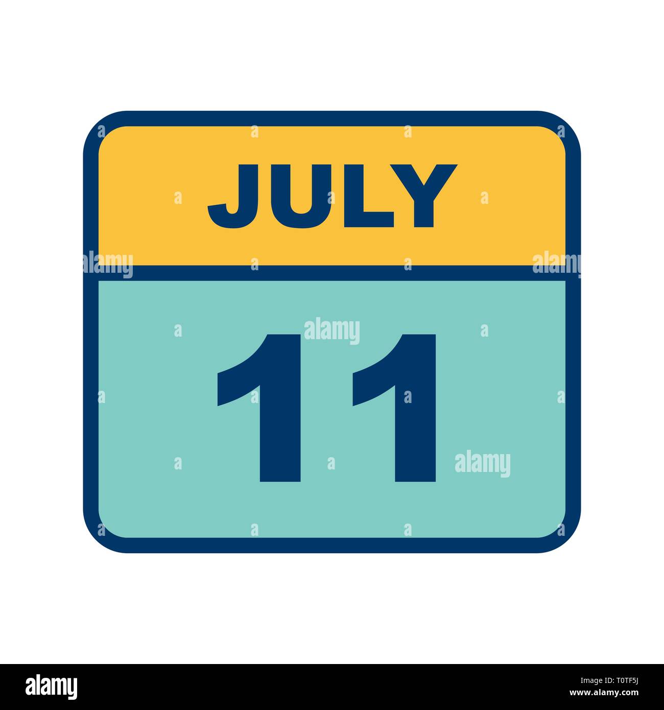 July 11th Date on a Single Day Calendar Stock Photo - Alamy