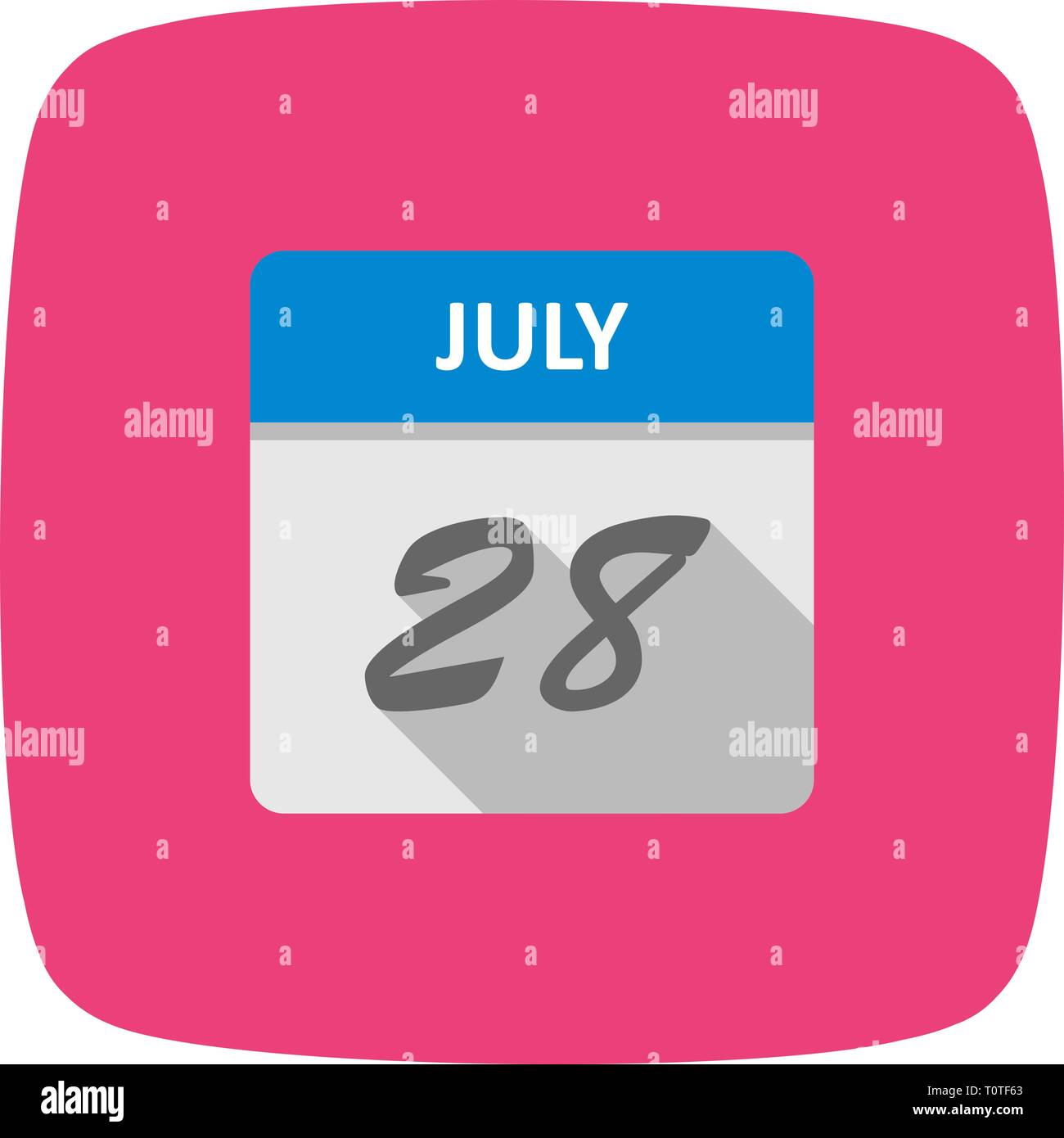 July 28th Date on a Single Day Calendar Stock Photo - Alamy