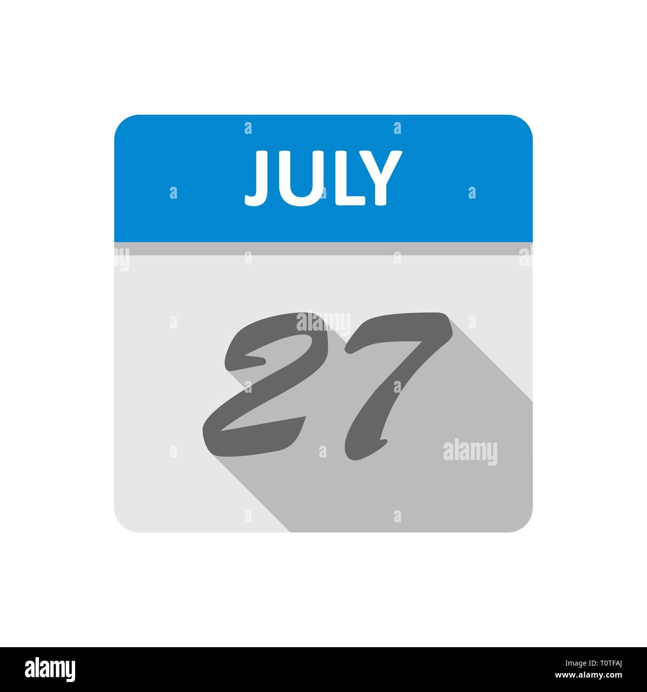 July 27th Date on a Single Day Calendar Stock Photo - Alamy