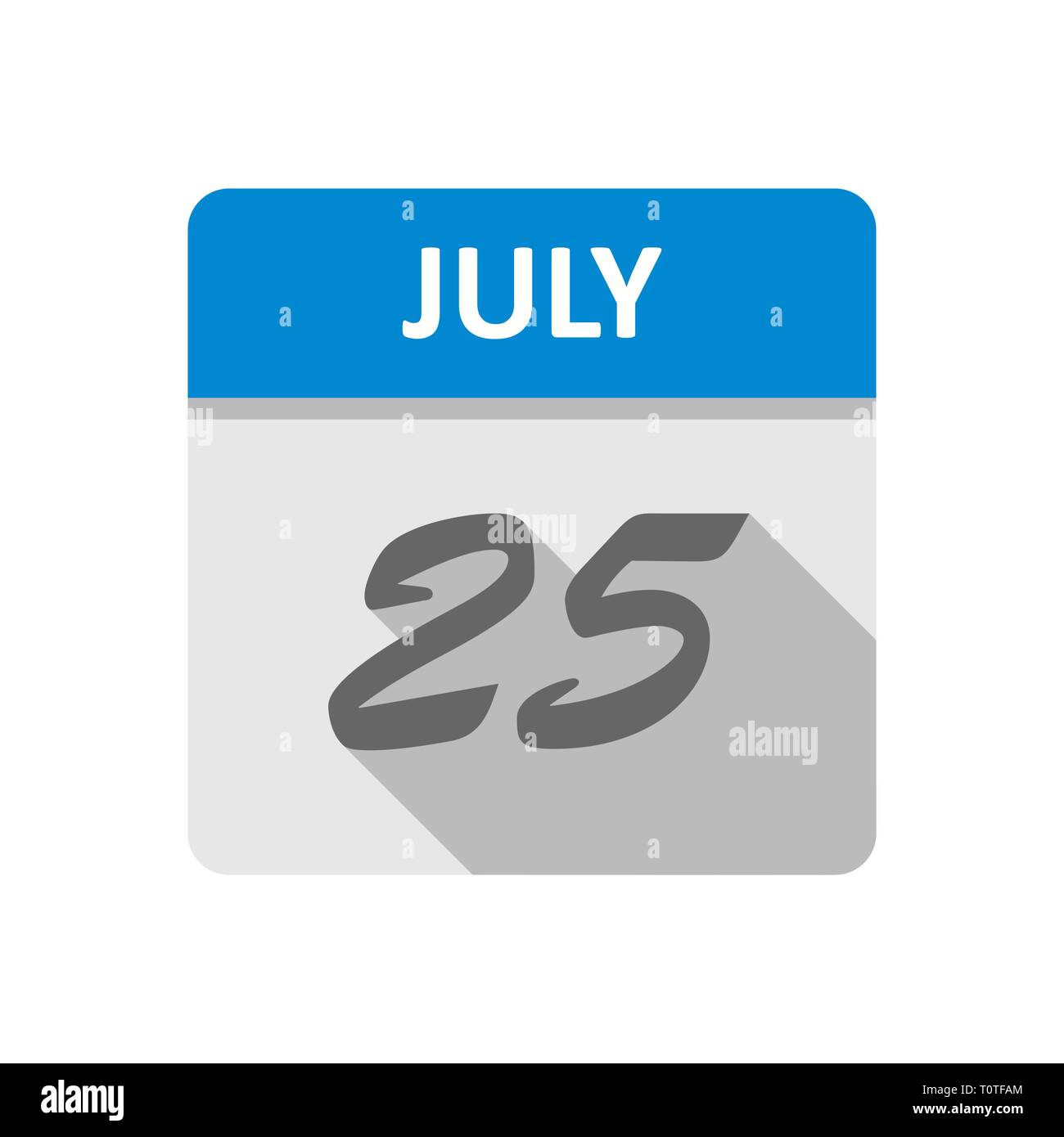 July 25th Date on a Single Day Calendar Stock Photo - Alamy