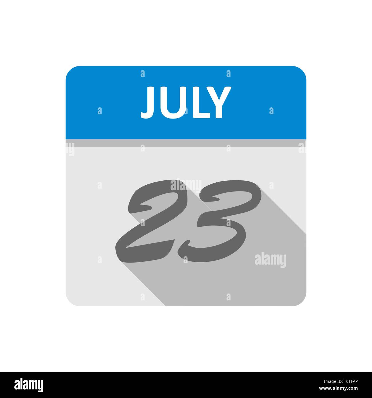 July 23rd Date on a Single Day Calendar Stock Photo - Alamy