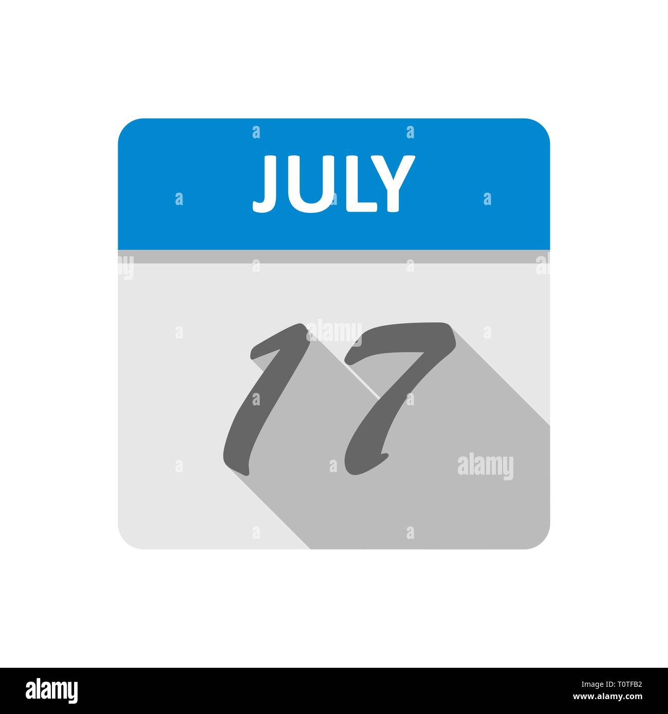 July 17th Date on a Single Day Calendar Stock Photo - Alamy