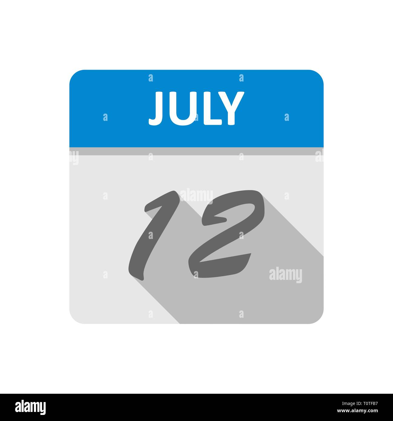July 12th Date on a Single Day Calendar Stock Photo - Alamy