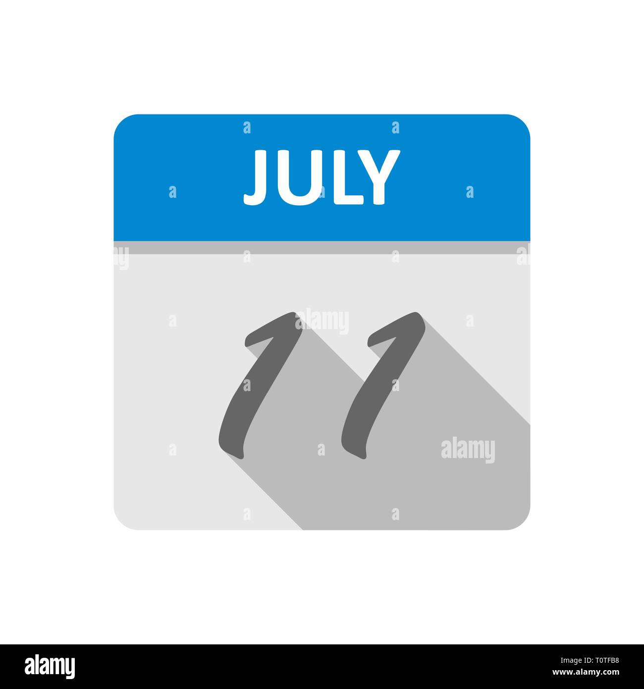 July 11th Date on a Single Day Calendar Stock Photo - Alamy