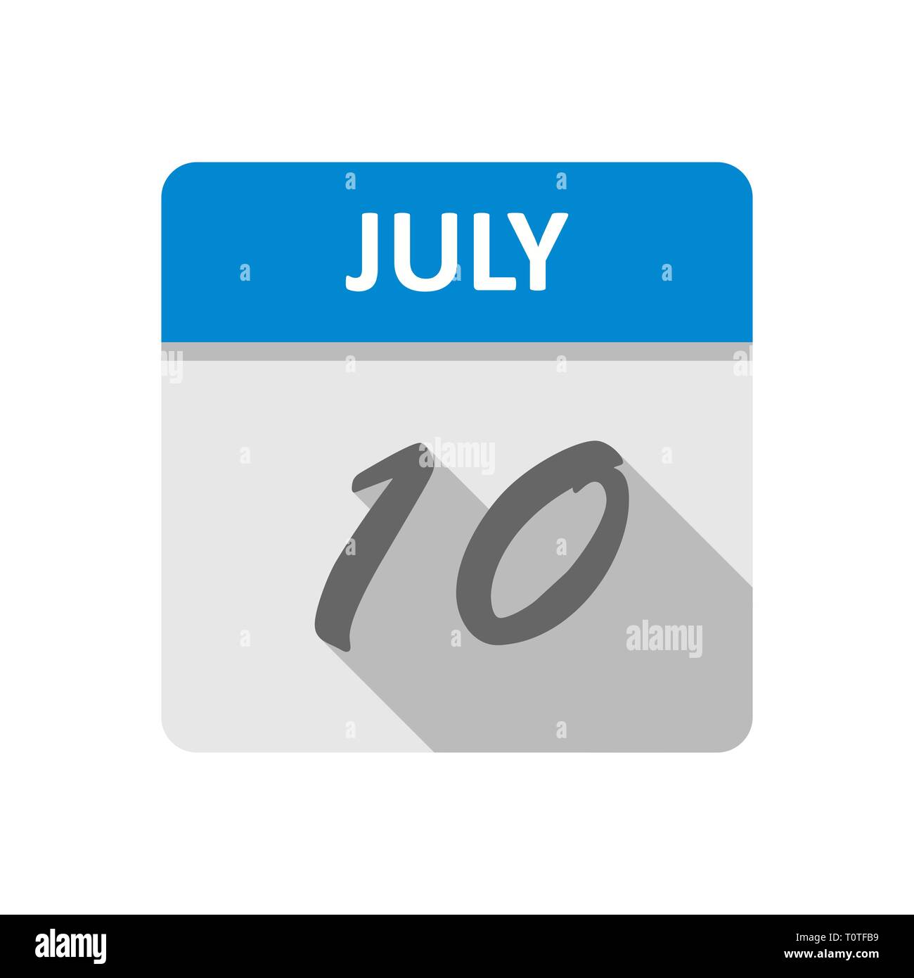 July 10th Date on a Single Day Calendar Stock Photo - Alamy