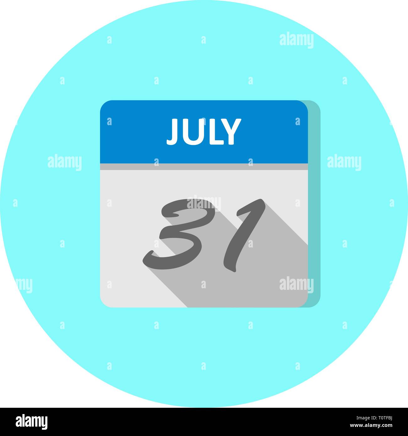 July 31st Date on a Single Day Calendar Stock Photo - Alamy