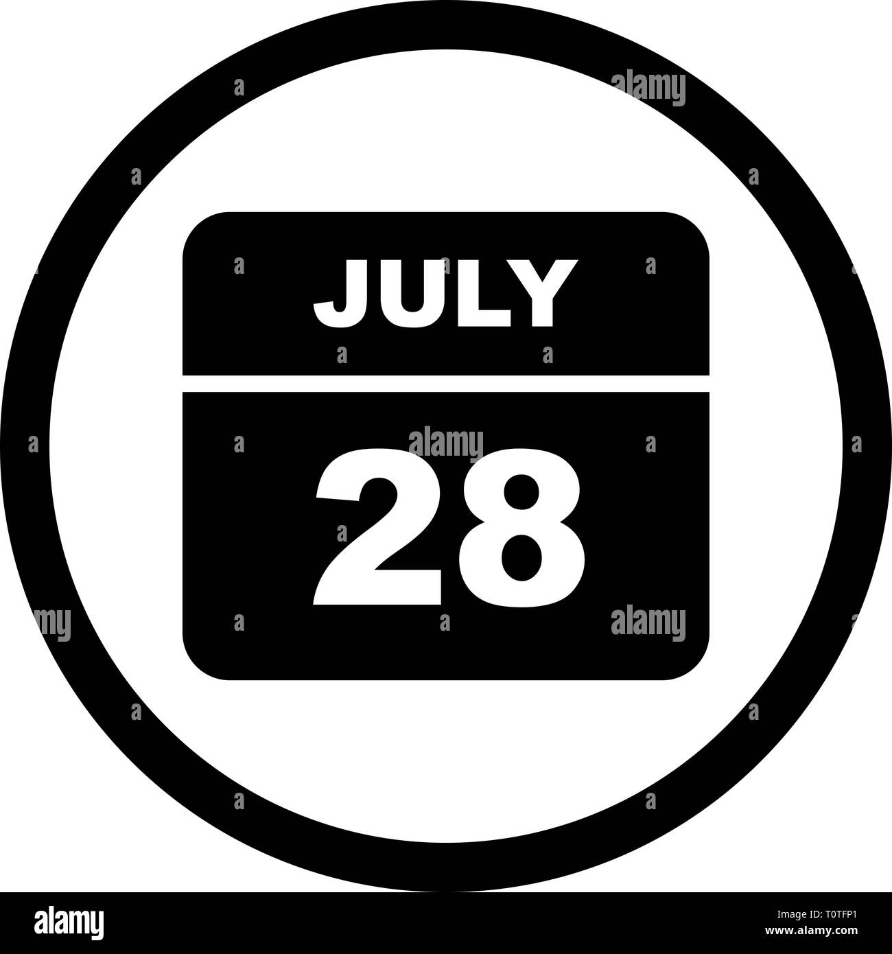 July 28 day 28 Black and White Stock Photos & Images - Alamy