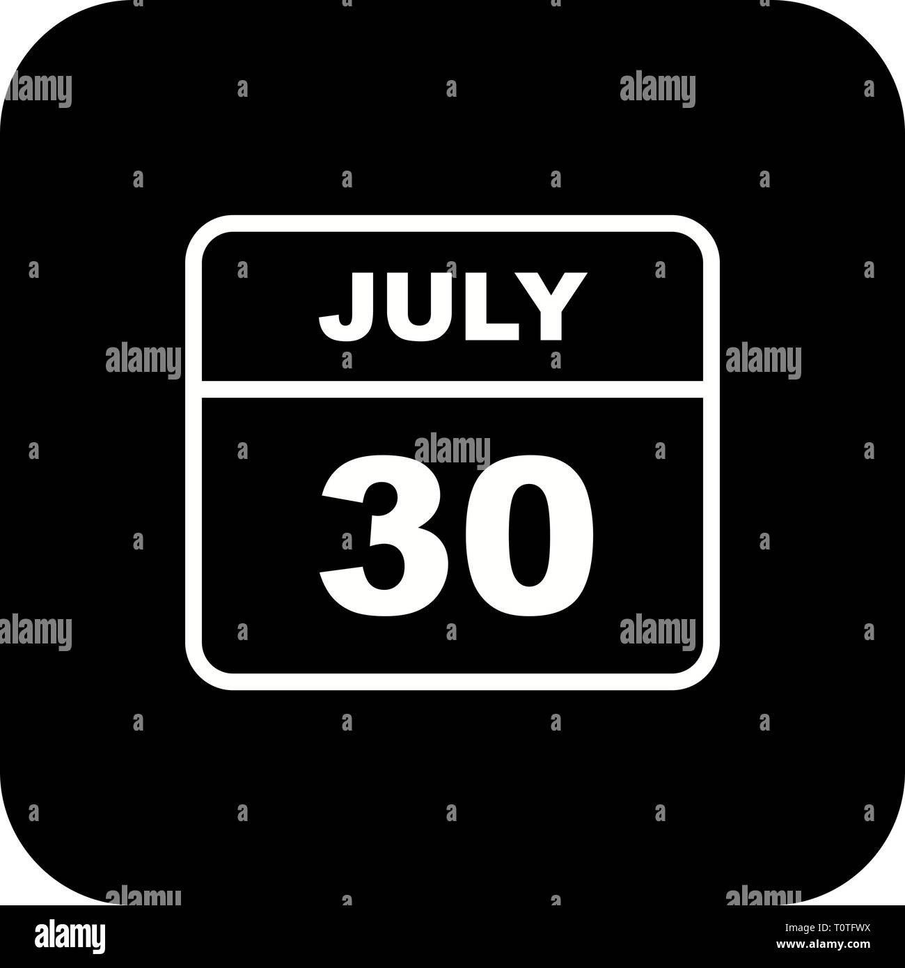 Day 30 date Black and White Stock Photos & Images - Alamy