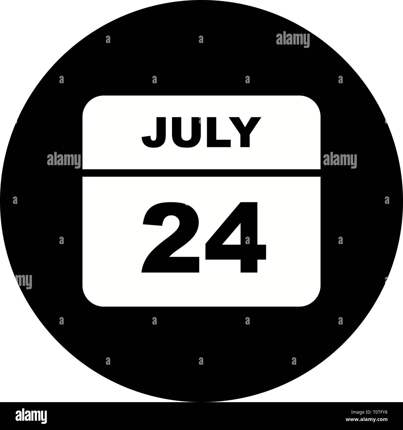 July 24th Date on a Single Day Calendar Stock Photo - Alamy
