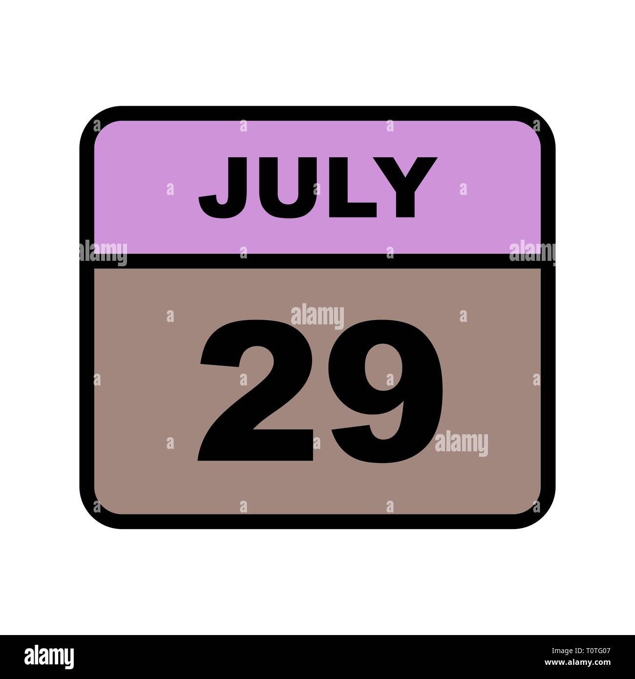 July 29th Date on a Single Day Calendar Stock Photo - Alamy