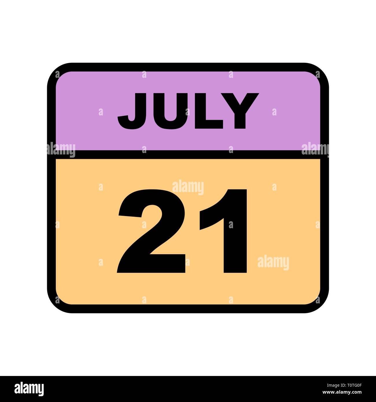 July 21st Date on a Single Day Calendar Stock Photo - Alamy