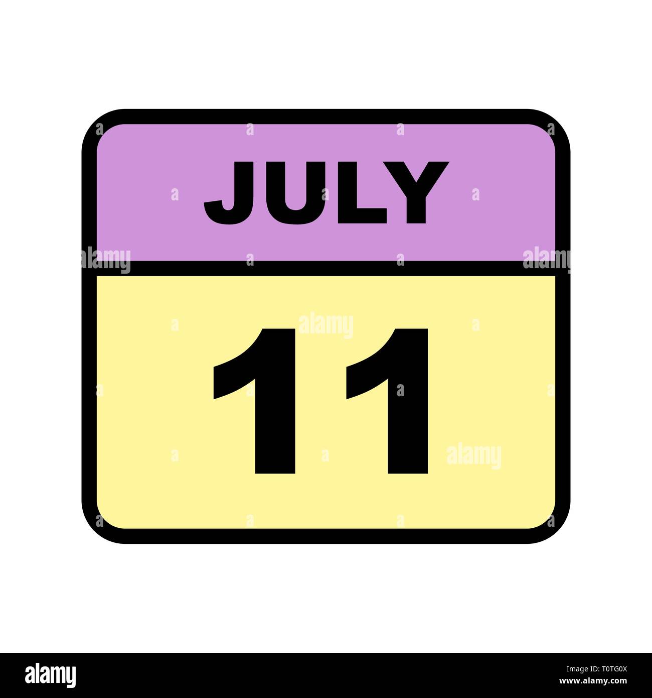 July 11th Date on a Single Day Calendar Stock Photo - Alamy