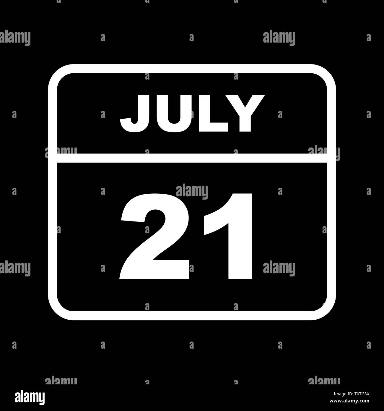 Calendar day 21 Black and White Stock Photos & Images - Alamy