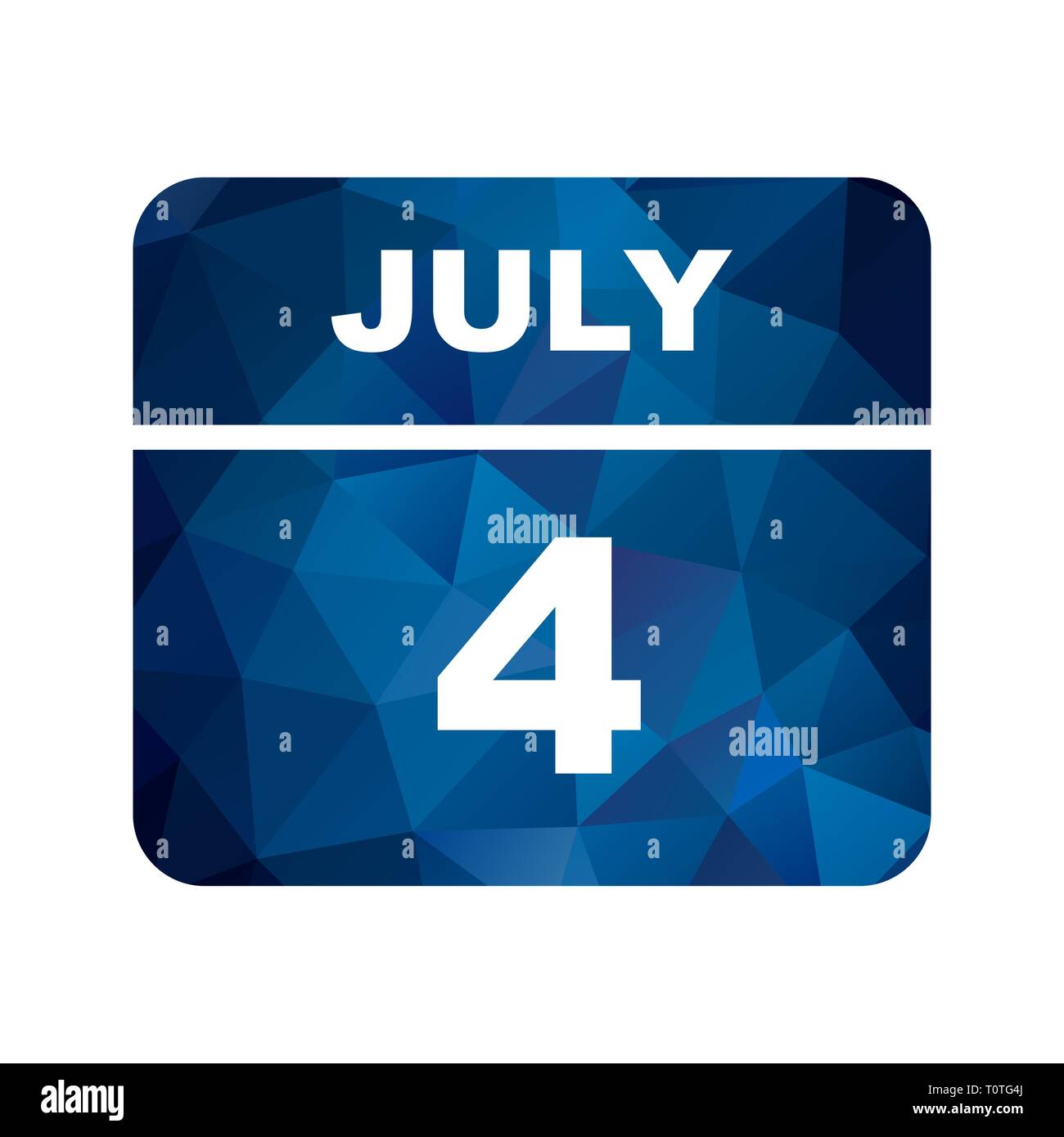 July 4th Date on a Single Day Calendar Stock Photo - Alamy