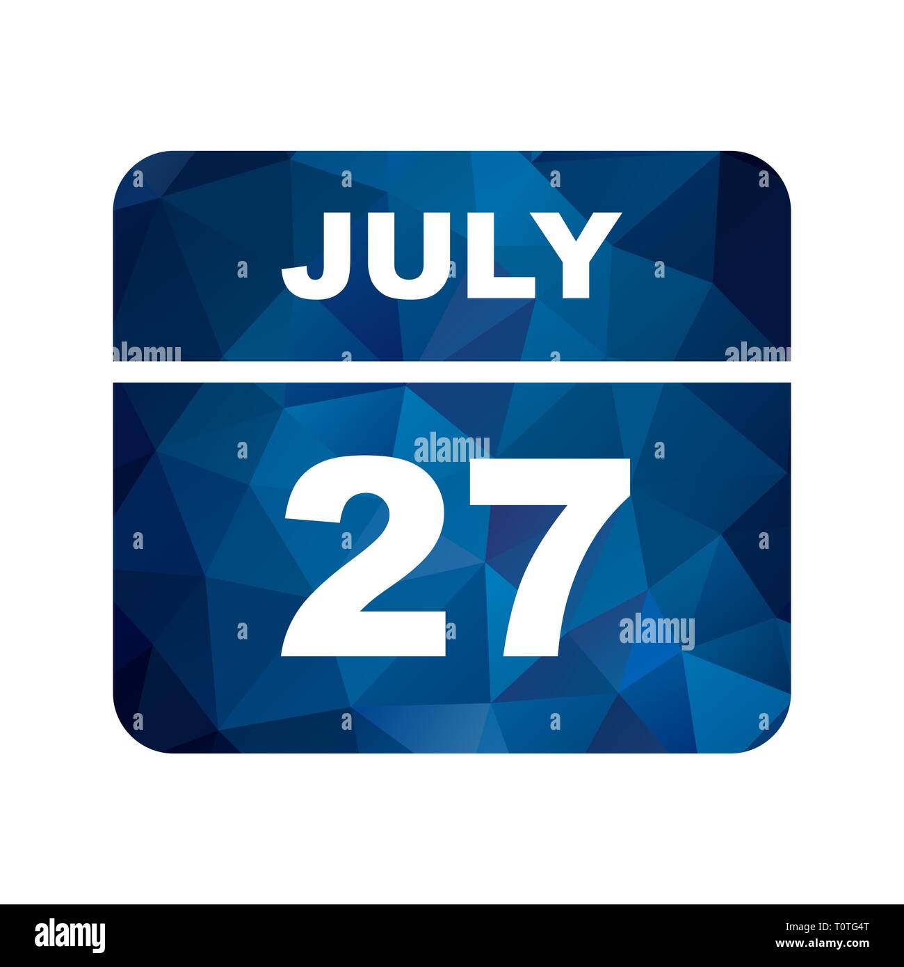 July 27th Date on a Single Day Calendar Stock Photo - Alamy