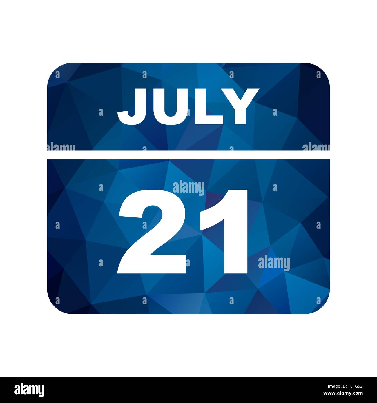 July 21st Date on a Single Day Calendar Stock Photo - Alamy