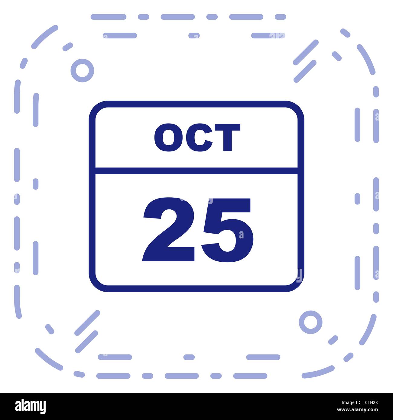 October 25 date on calendar hi-res stock photography and images - Alamy